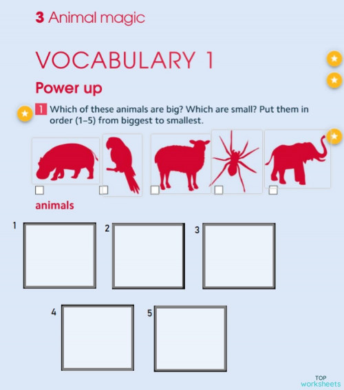 Animal Magic Vocabulary. Interactive worksheet | TopWorksheets