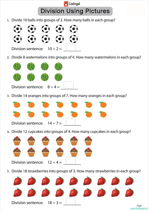 M_G02M11L50_WA01_Introduction To Division. Interactive worksheet ...