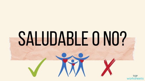 SALUDABLE O NO?. Fitxa interactiva | TopWorksheets