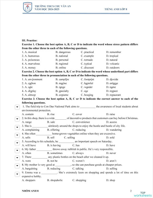 SAT_Reading_Test 1_2. Interactive worksheet | TopWorksheets