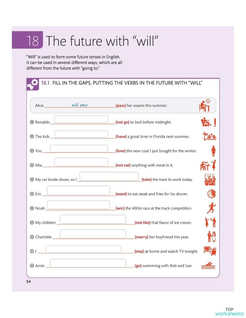 Adults: interactive worksheets and online exercises | TopWorksheets