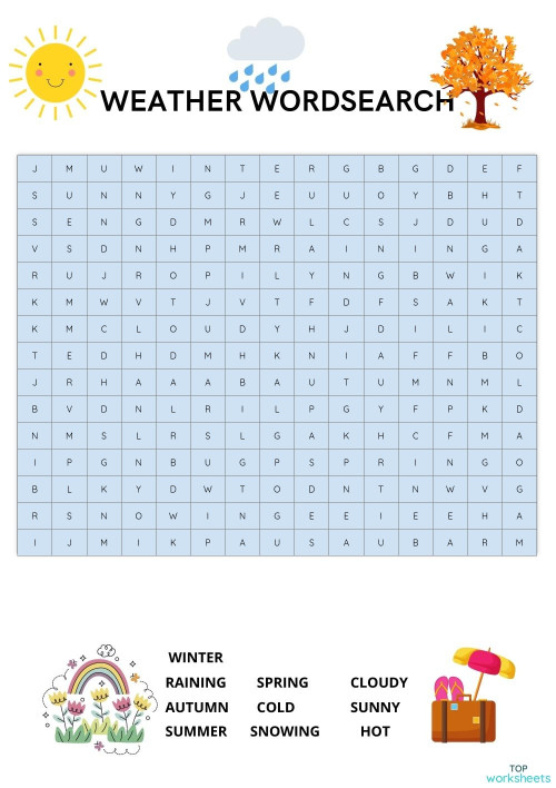 Weather todo. Interactive worksheet | TopWorksheets