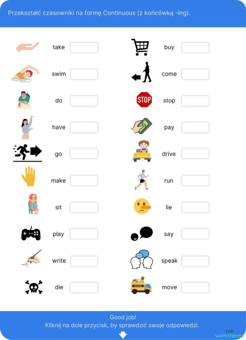 gramar - present cont tw - 4. Interactive worksheet | TopWorksheets