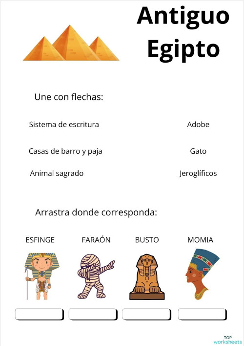 Antiguo Egipto. Ficha interactiva | TopWorksheets