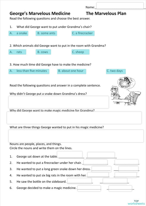 Chapter 2 The Marcelous Plan. Interactive worksheet | TopWorksheets