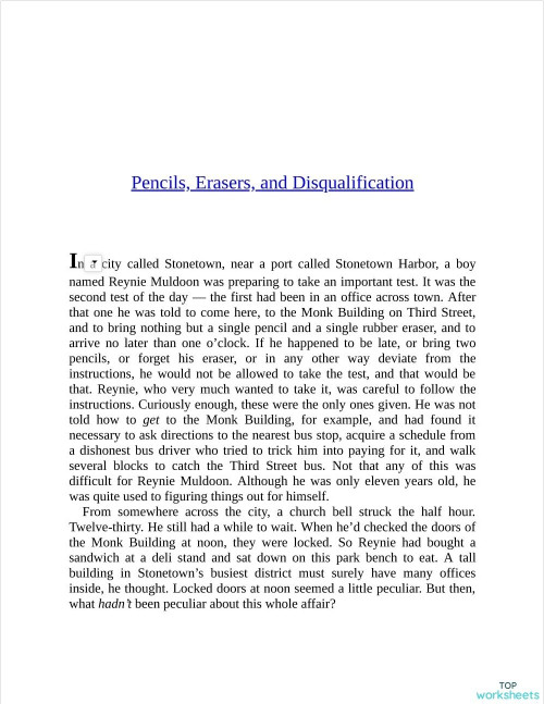 articles test 123. Interactive worksheet | TopWorksheets