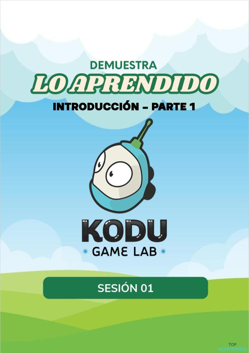 S1: INTRODUCCIÓN A KODU GAME LAB - PARTE 1. Ficha interactiva ...