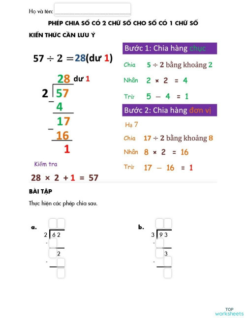 Interactive worksheets and online exercises in vietnamese | TopWorksheets