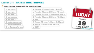 Dates: time phrases. Ficha interactiva | TopWorksheets