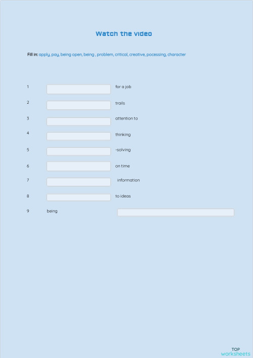 Listening Exercise Interactive Worksheet Topworksheets