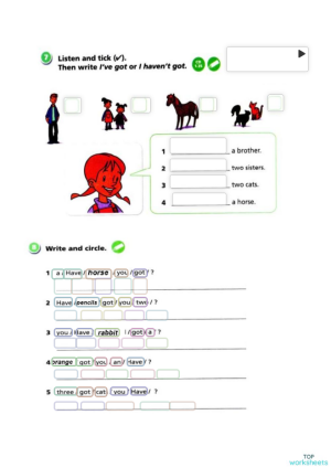 listen and tick 12. Interactive worksheet | TopWorksheets