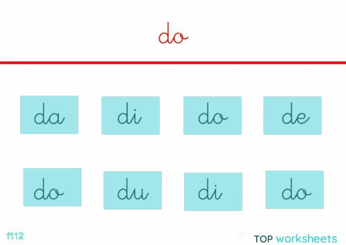 Silaba d. Ficha interactiva | TopWorksheets