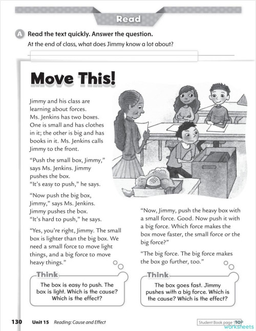 OD2 15 WB 130 131 Read. Interactive worksheet | TopWorksheets
