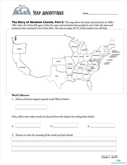 Map Adventures Pg 41-42. Interactive worksheet | TopWorksheets