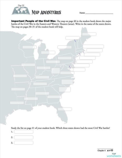 Map Adventures Pg 49-50. Interactive worksheet | TopWorksheets
