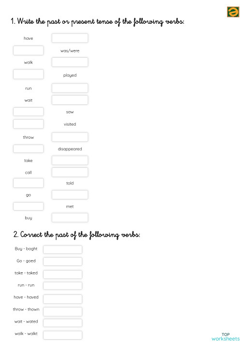 Practice past simple. Interactive worksheet | TopWorksheets