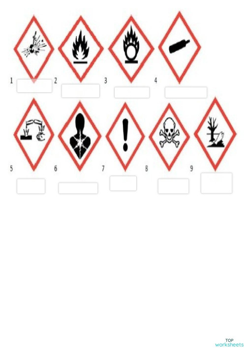 Indica los nombres de los siguientes pictogramas. Ficha interactiva ...