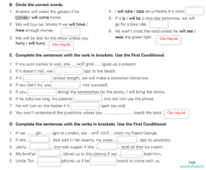 27.10 - 1st conditional (G42). Interactive worksheet | TopWorksheets