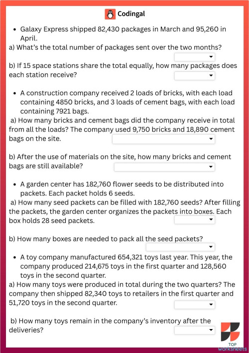 M_G04M07L22_WA02_Multi operation word problems. Interactive worksheet ...