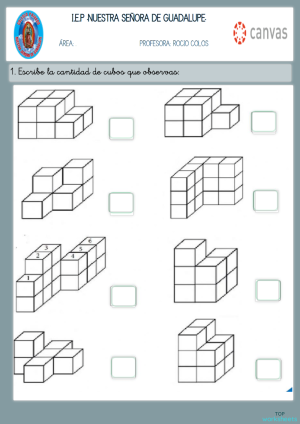 RAZ. MATEMÁTICO: CONTEO DE CUBOS - Parte II. Ficha interactiva ...