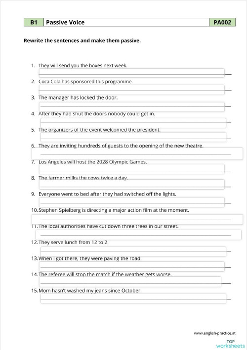 The passive - 2. Interactive worksheet | TopWorksheets