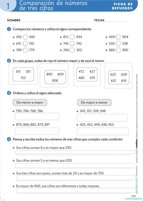 NUMBERS AND COLOURS. Ficha interactiva | TopWorksheets