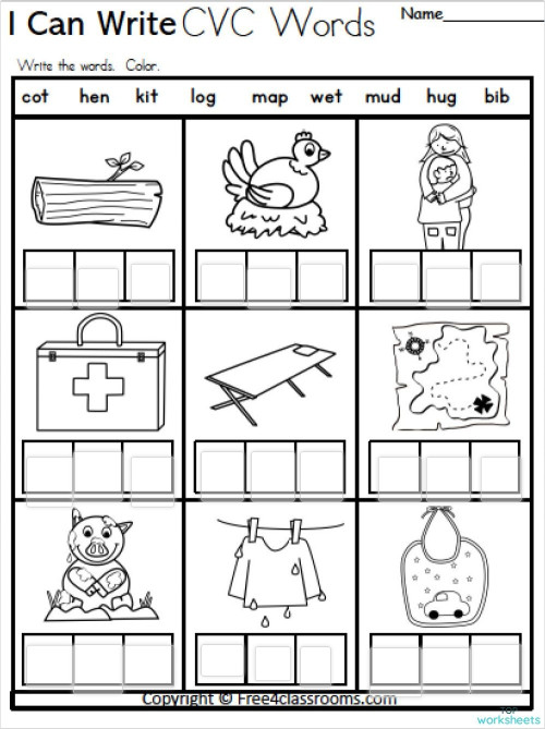 I can write cvc words. Interactive worksheet | TopWorksheets