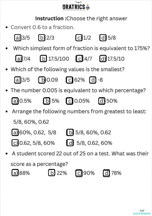 Grade 7 19 5. Interactive worksheet | TopWorksheets