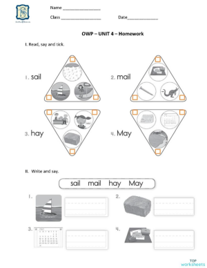 Homework Phonics 3_Unit 4_Oct 11. Interactive worksheet | TopWorksheets