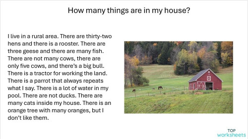 There is/There are_Reading Activity. Interactive worksheet | TopWorksheets