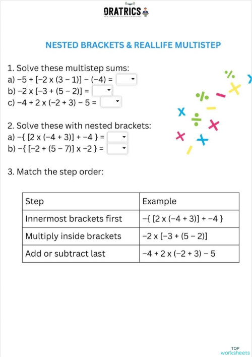 Grade 6 48. Interactive worksheet | TopWorksheets