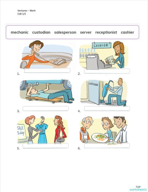 Ventures Work - Present. Interactive worksheet | TopWorksheets