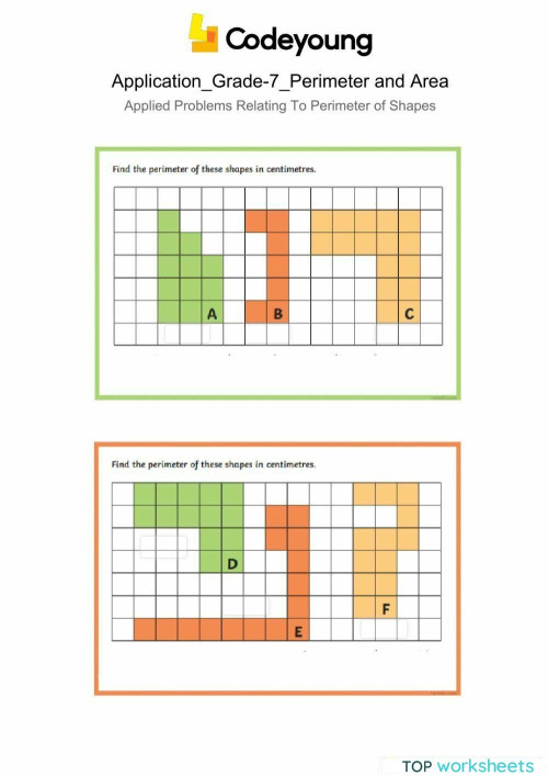 Applied Problems Relating To Perimeter of Shapes Application ...