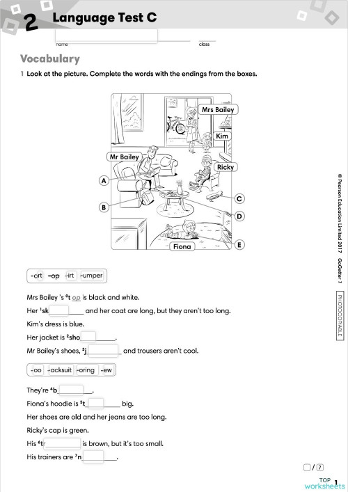 Unit 2 test. Interactive worksheet | TopWorksheets