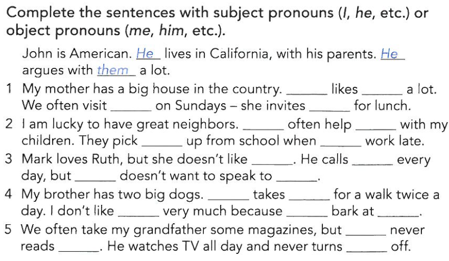OBJECT PRONOUNS Practice. Interactive worksheet | TopWorksheets