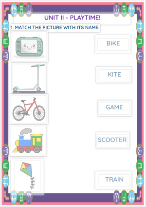 WORKSHEET - UNIT 2 PLAYTIME. Interactive worksheet | TopWorksheets