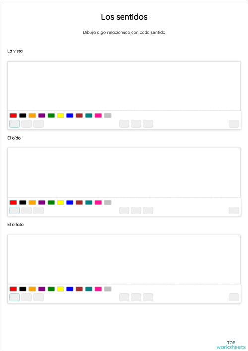 Los sentidos. Ficha interactiva | TopWorksheets