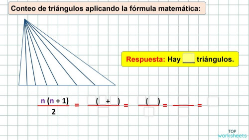 Conteo de triángulos - Fórmula. Ficha interactiva | TopWorksheets