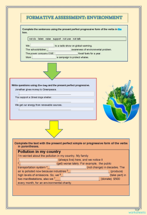 Formative Assessment: Environment. Interactive worksheet | TopWorksheets