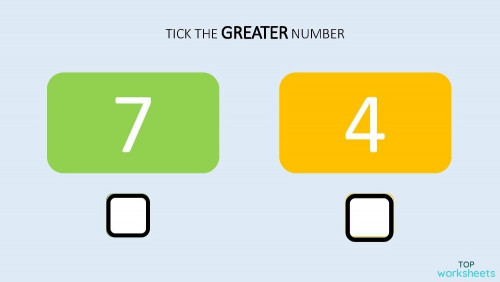 Year 1 Math | Comparing Numbers. Interactive worksheet | TopWorksheets