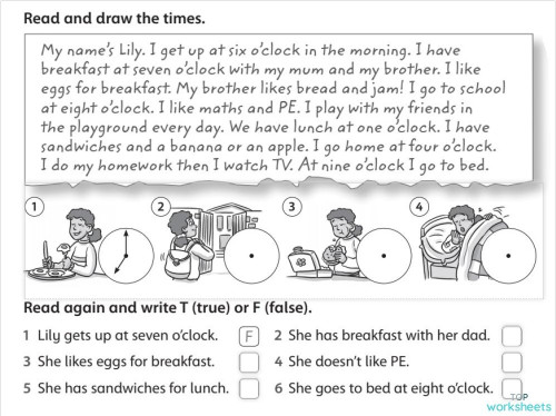 3rd grade Unit 12 Skills time level 7. Interactive worksheet ...