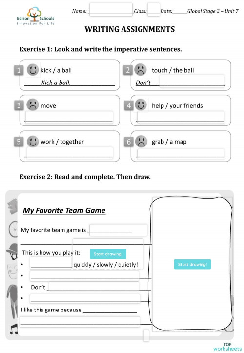 GS2 - Writing Assignment. Interactive worksheet | TopWorksheets