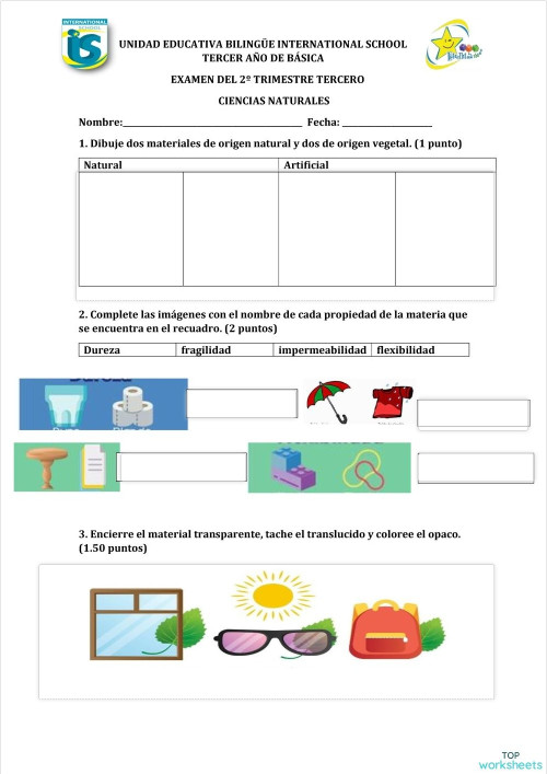 Hoja De Trabajo Sobre Materia Y Energía
