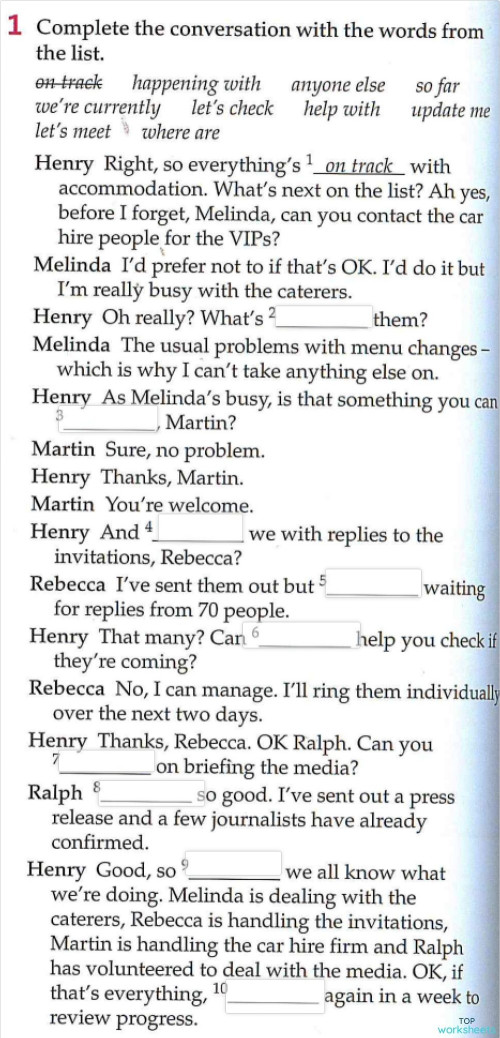 Updating functional phrases. Interactive worksheet | TopWorksheets