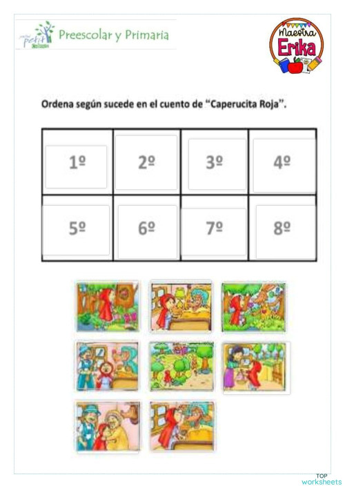 IMAGENES EN LOS CUENTOS (SECUENCIA). Ficha interactiva | TopWorksheets