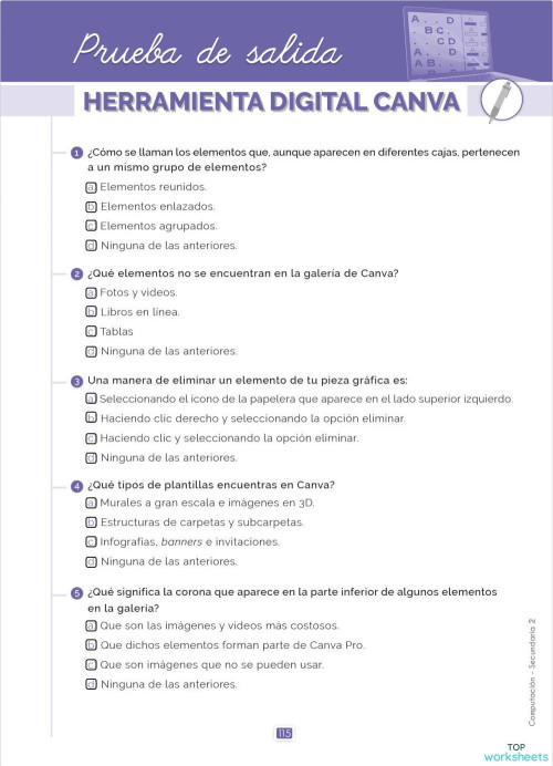 P.S - Canva. Ficha interactiva | TopWorksheets