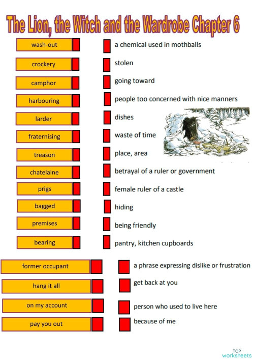 Chapter 6 The Lion, the Witch and the Wardrobe. Interactive worksheet ...