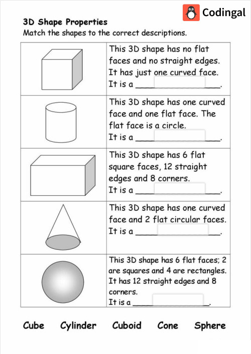M_G04M16L53_WA02_Identify the shapes and make a perfect Match.. Interactive worksheet ...