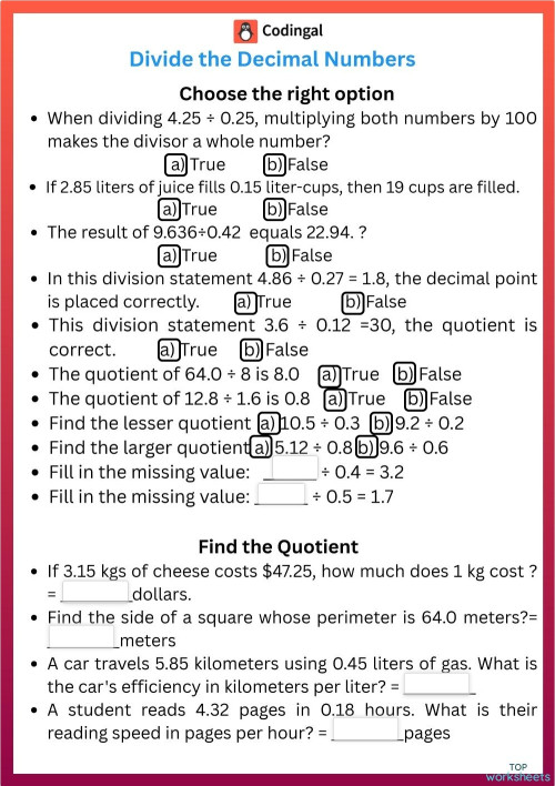 M_G05M08L22_WA02_Dividing_Decimals_by_Decimals_4. Interactive worksheet ...