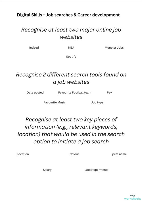 Your paragraph text. Interactive worksheet | TopWorksheets